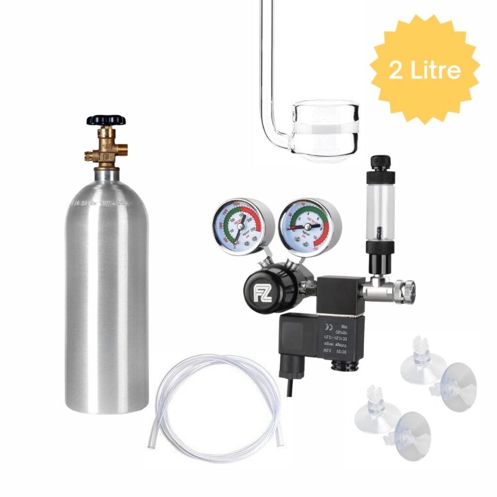 Complete CO2 Kit 2L Aluminium Cylinder with Fzone Regulator